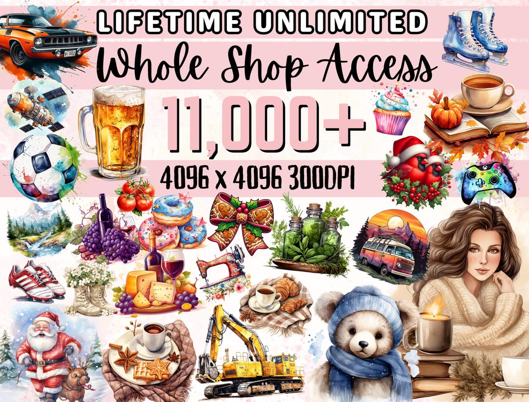Whole Store Bundle Entire Shop Clipart Full Lifetime Access Printable ...