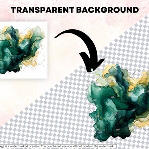 30 Watercolor Alcohol Ink Splash Clipart Paint Splatter PNG Abstract ...