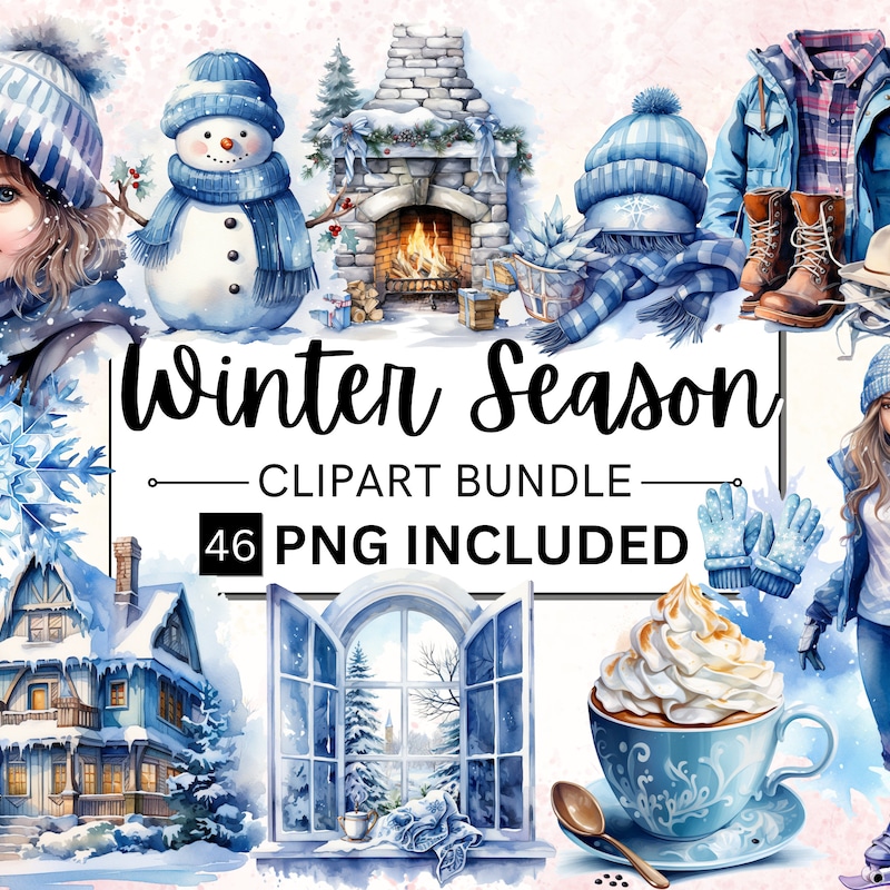 Winter Clipart Bundle - Etsy