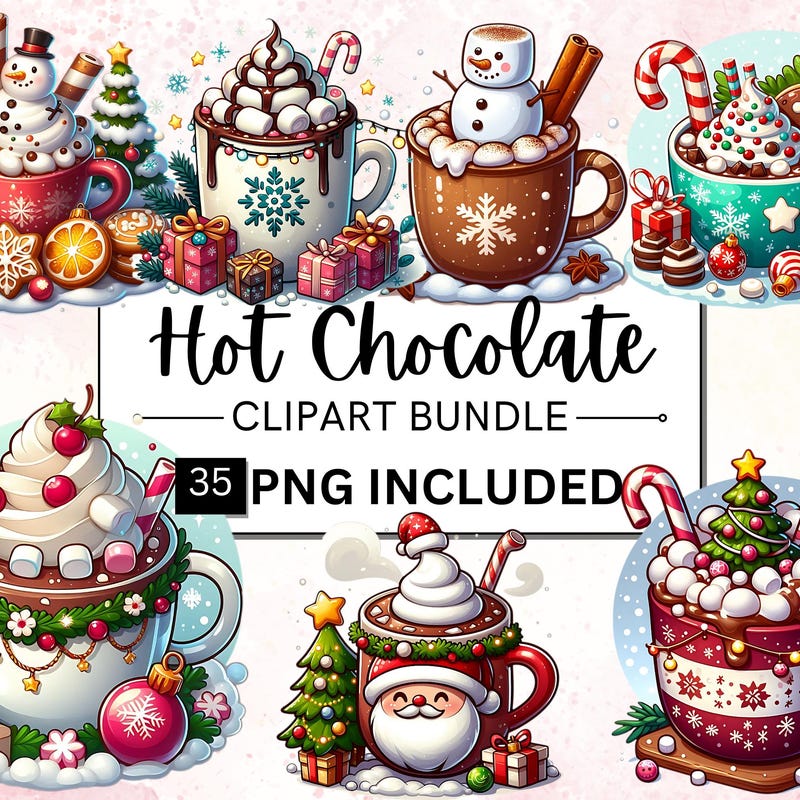Hot Cocoa Clipart - Etsy