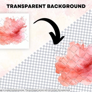 20 Pastel Watercolor Alcohol Ink Splash Clipart, Paint Splatter PNG ...