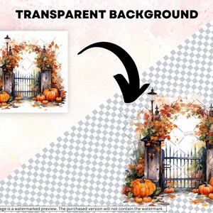 45 Autumn Gates Clipart Bundle, Watercolor Fall Season Clipart, Autumn ...