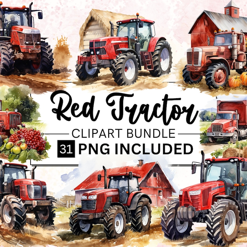 Red Tractor - Etsy