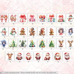 77 Cute Kawaii Christmas Clipart Bundle, Cute Christmas Graphics ...