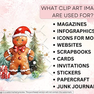 25 Watercolor Gingerbread Man Clipart, Gingerbread Clipart, Winter ...