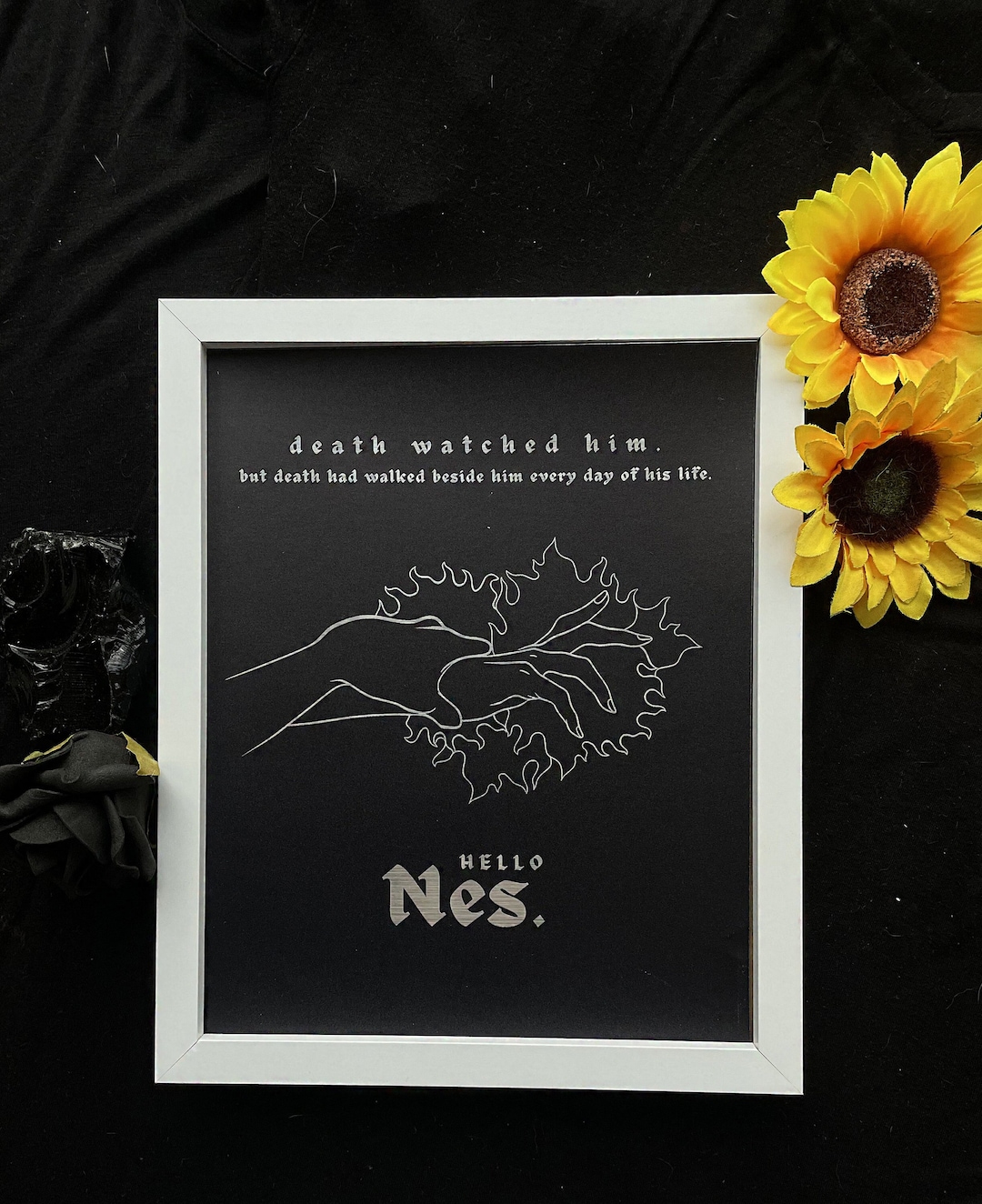 Officially Licensed FOILED Print 'hello Nes .. ' Quote ACOTAR Bat Boys ...