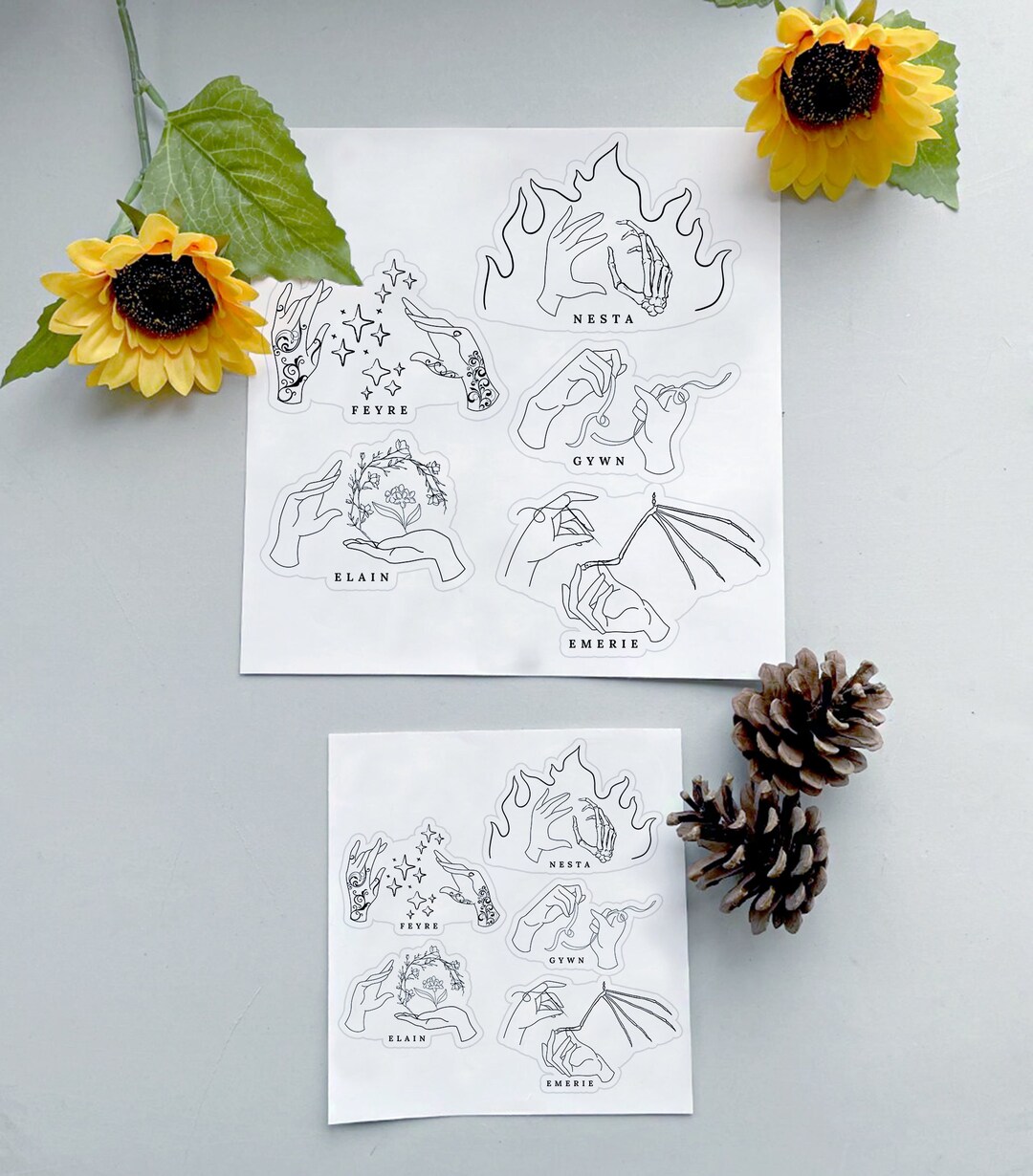 Officially Licensed Archeron Sisters & Valkyrie Sticker Sheet ACOTAR ...