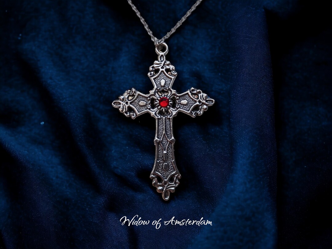 Gothic Cross Necklace: Stainless Steel Necklace With an Ornate Cross in ...