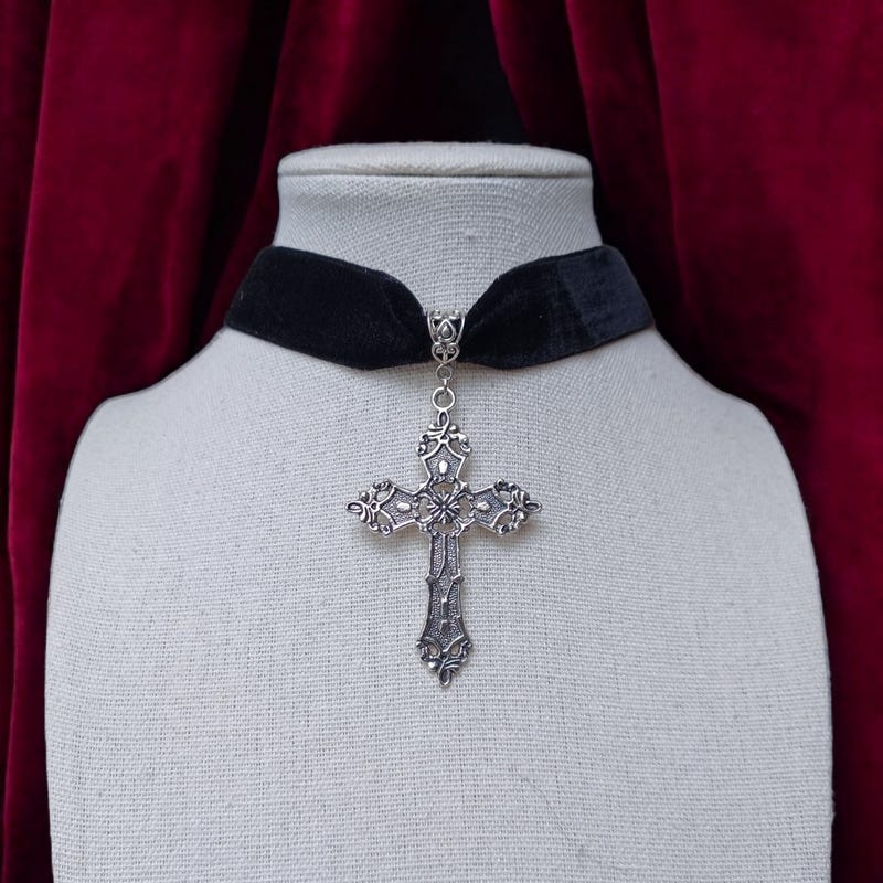 Cross Choker - Etsy