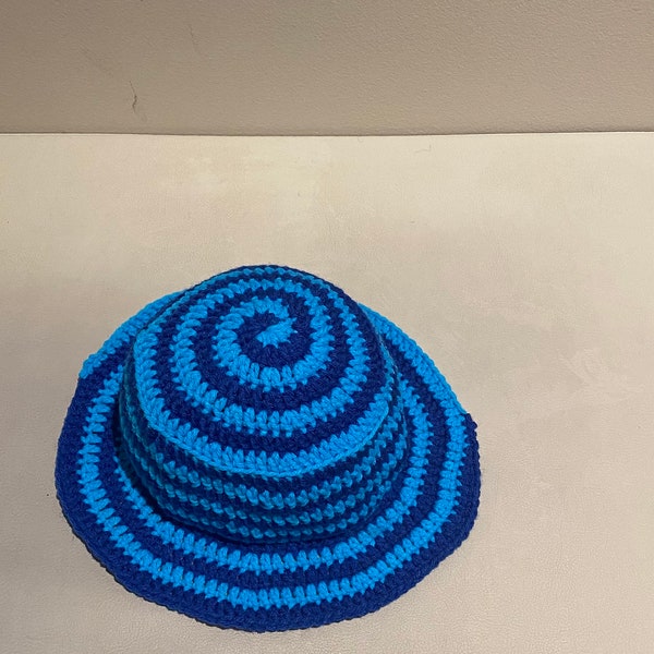 Crochet Spiral Bucket Hat - Etsy