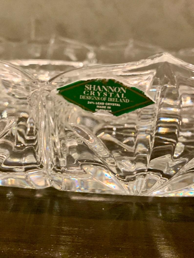 Vintage MCM 1990's Crystal Divided Relish Dish Vintage - Etsy