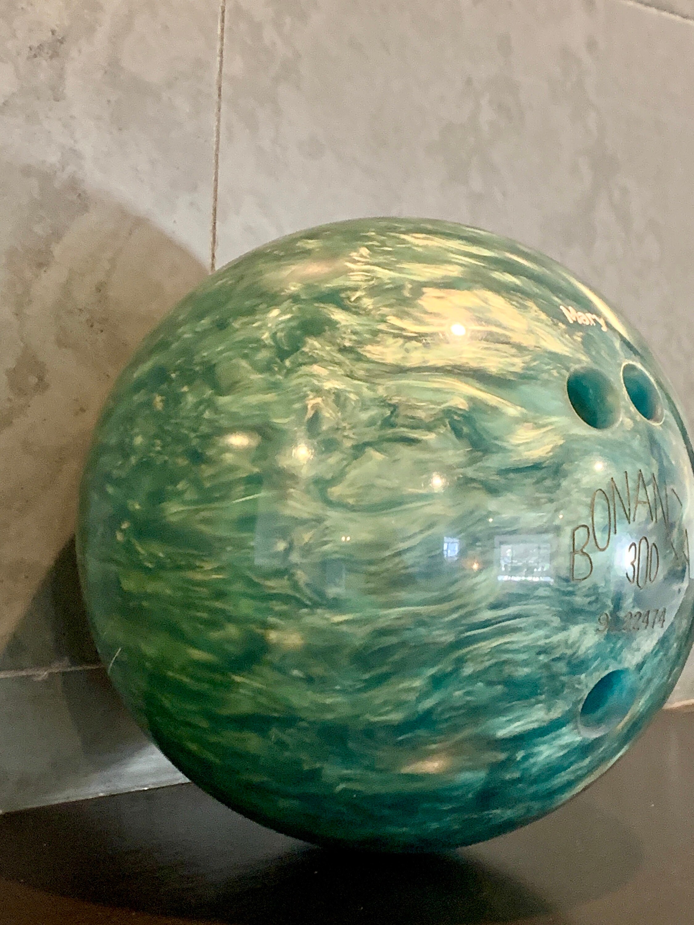 Vintage Bonanza 300 Bowling Ball Green Sparkle With Jade Swirl mary - Etsy
