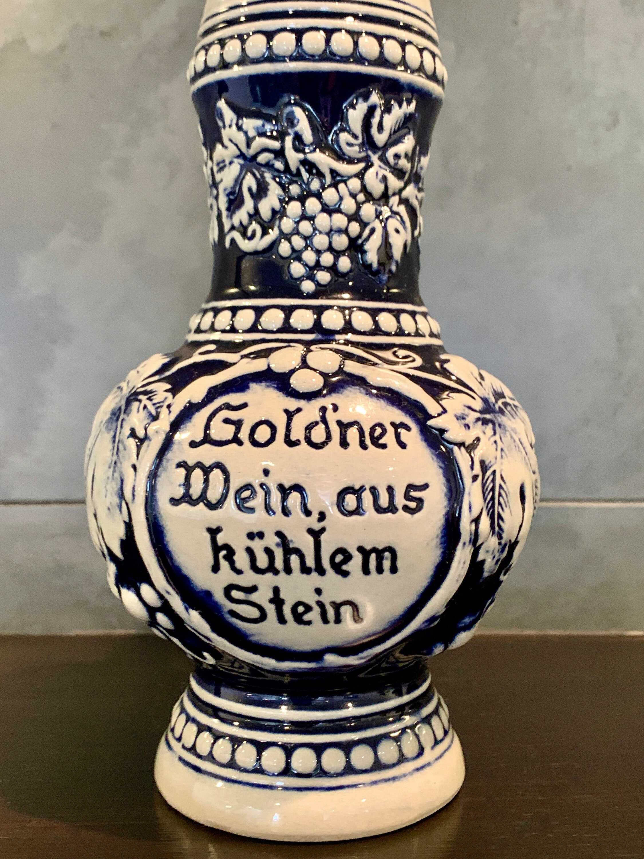 Vintage Gerz Stoneware .5 Litre Ewer Stein and Set of 2 Matching ...