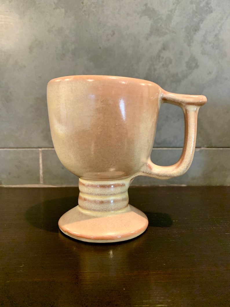 Vintage MCM Frankoma Desert Gold Pedestal Coffee Cups set of - Etsy