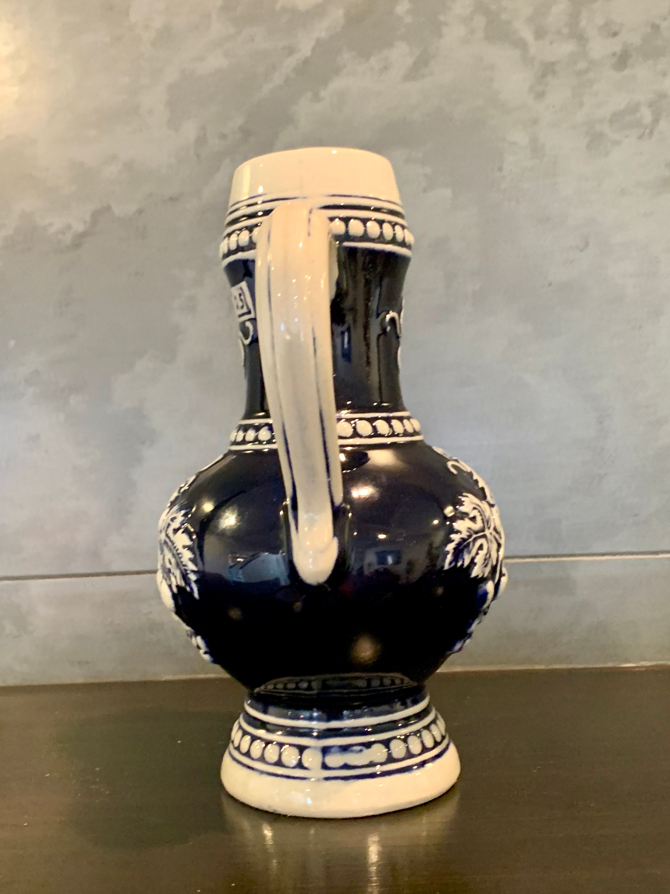 Vintage Gerz Stoneware .5 Litre Ewer Stein and Set of 2 Matching ...