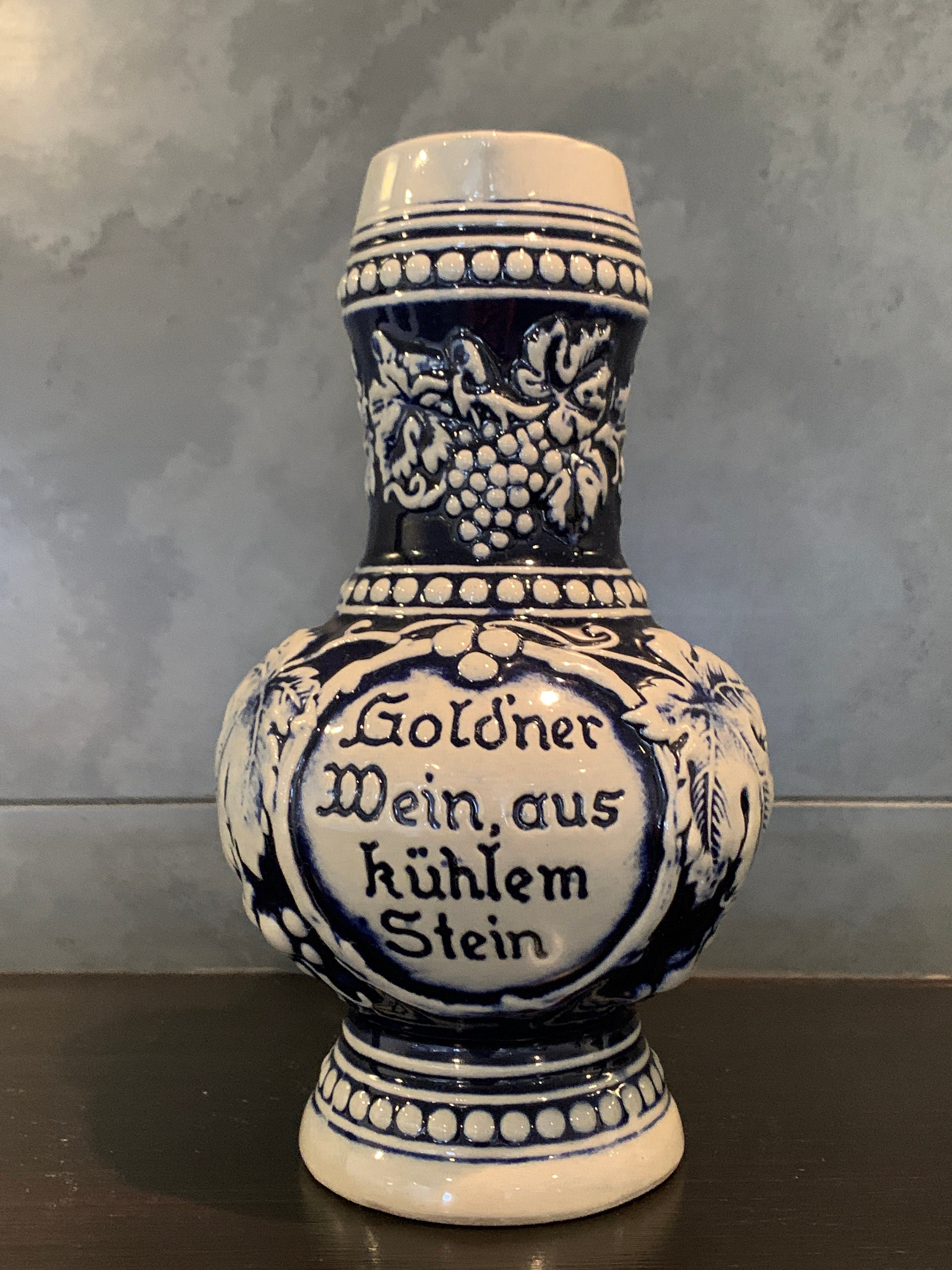 Vintage Gerz Stoneware .5 Litre Ewer Stein and Set of 2 Matching ...