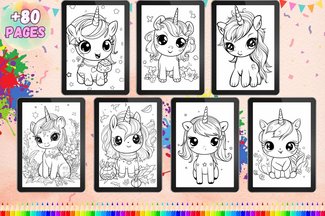 Cuet Unicorn Coloring Pages Unicorn Printablespreschool - Etsy
