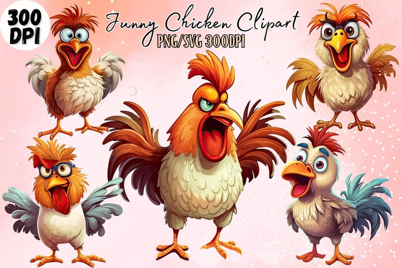 Funny Chicken Svg Cute Chicken Png Chicken Png Chicken Etsy