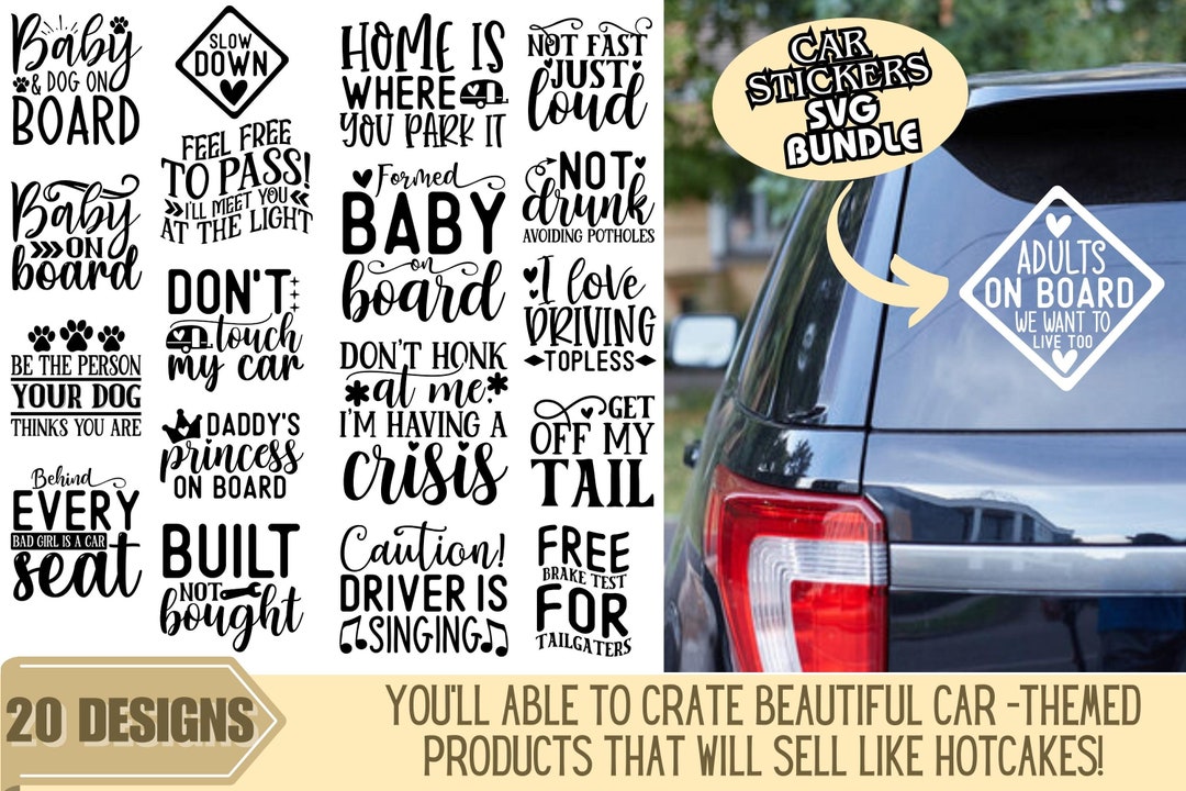 Car Stickers SVG Car Window SVG Car Window Stickers Png Car - Etsy