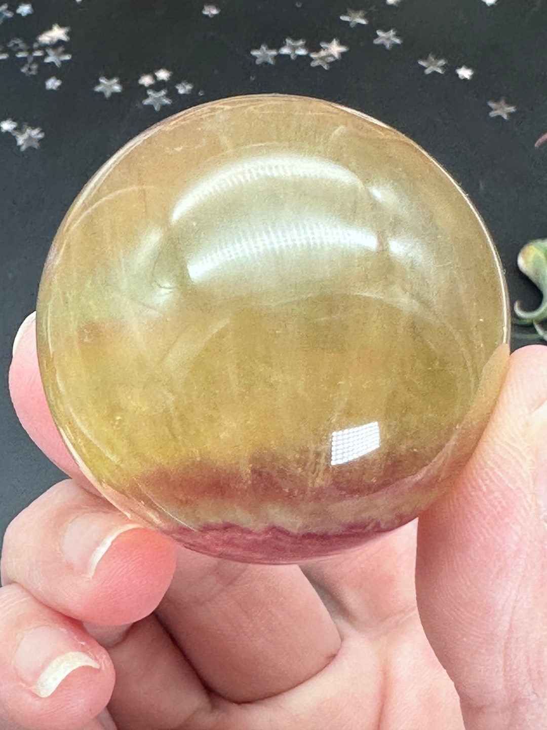 Yellow & Purple Candy Fluorite. Yellow, Green and Purple Fluorite - Etsy