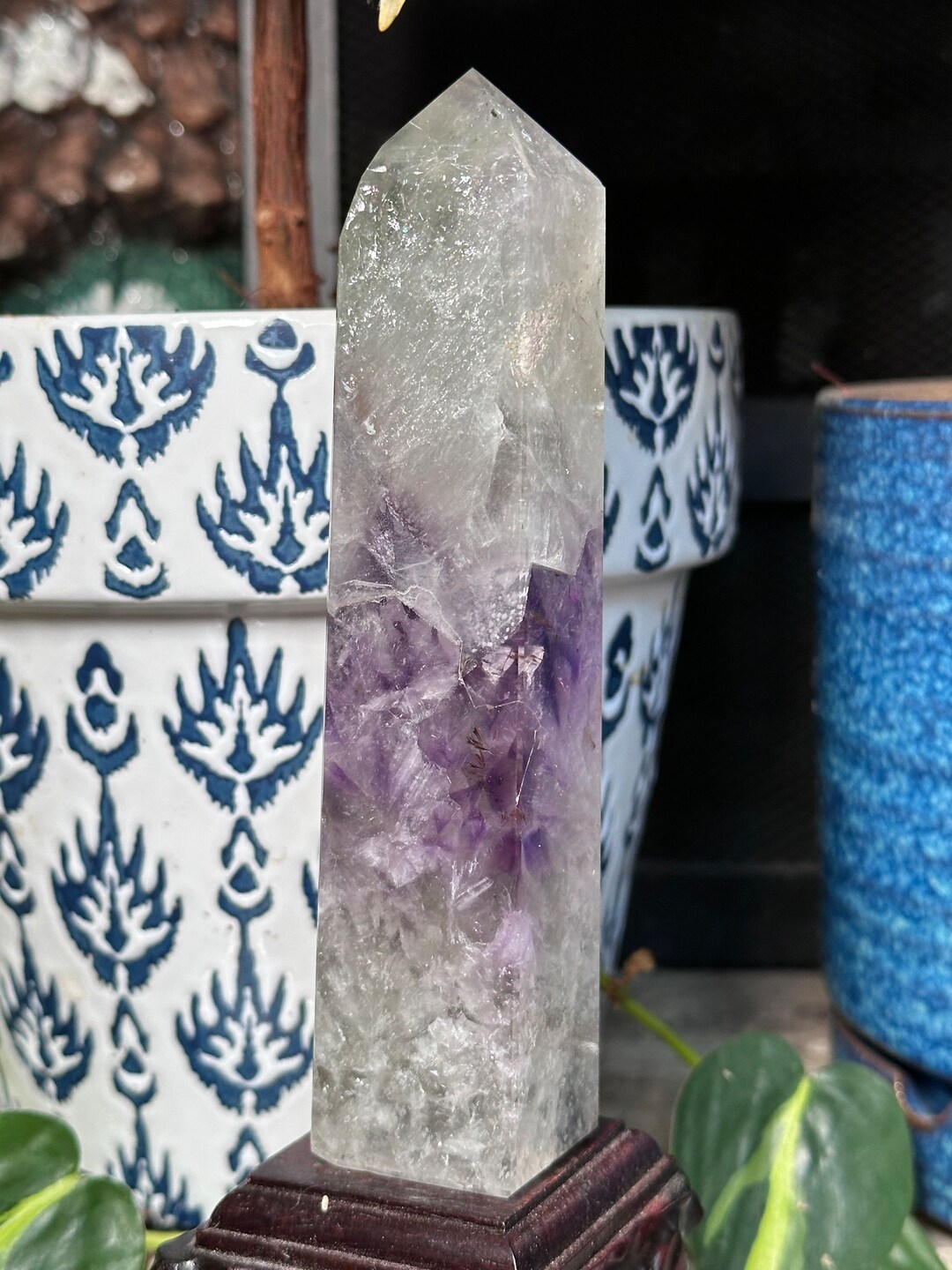 Amethyst With Golden Rutile and Garden Inclusion and Quartz Tower ...