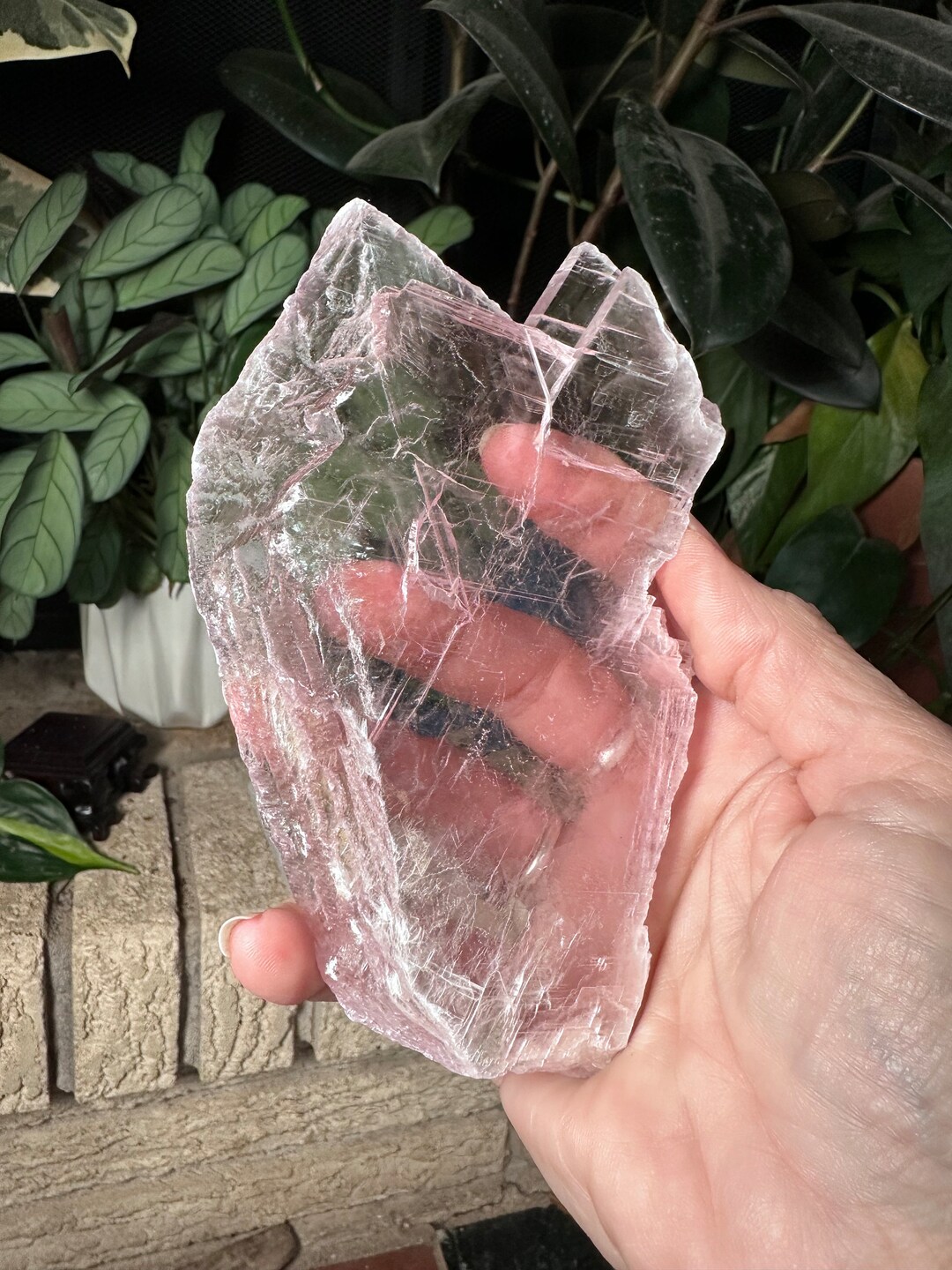 Natural Pink Selenite Slab - Etsy