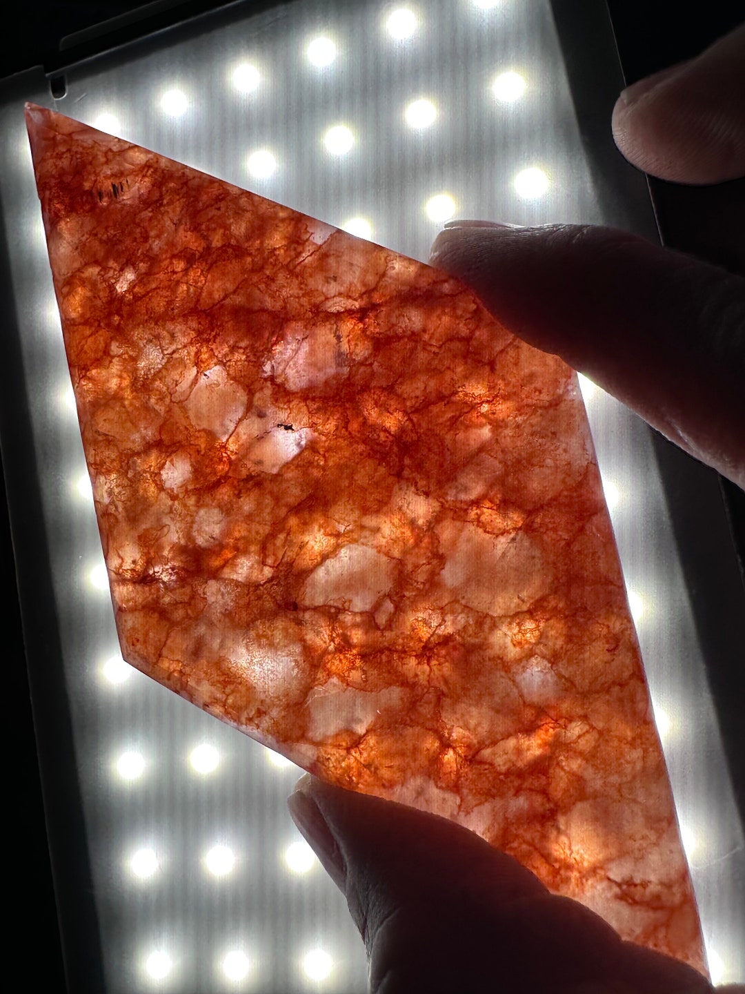 Hematoid and Mica Included Quartz. Trade Name Red Strawberry Quartz ...