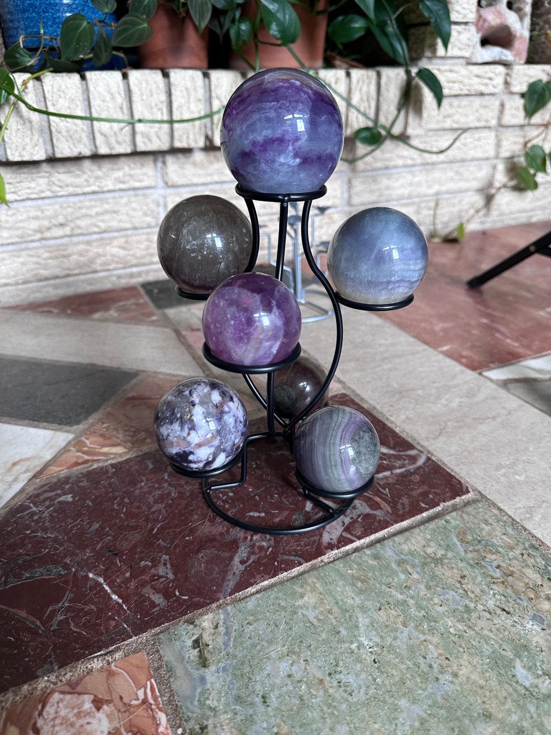 7 Spot Sphere Stand. Sphere Holder - Etsy