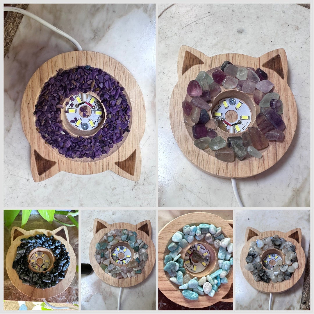 Wooden Cat Sphere Stand Light Base. You Choose Chips - Etsy