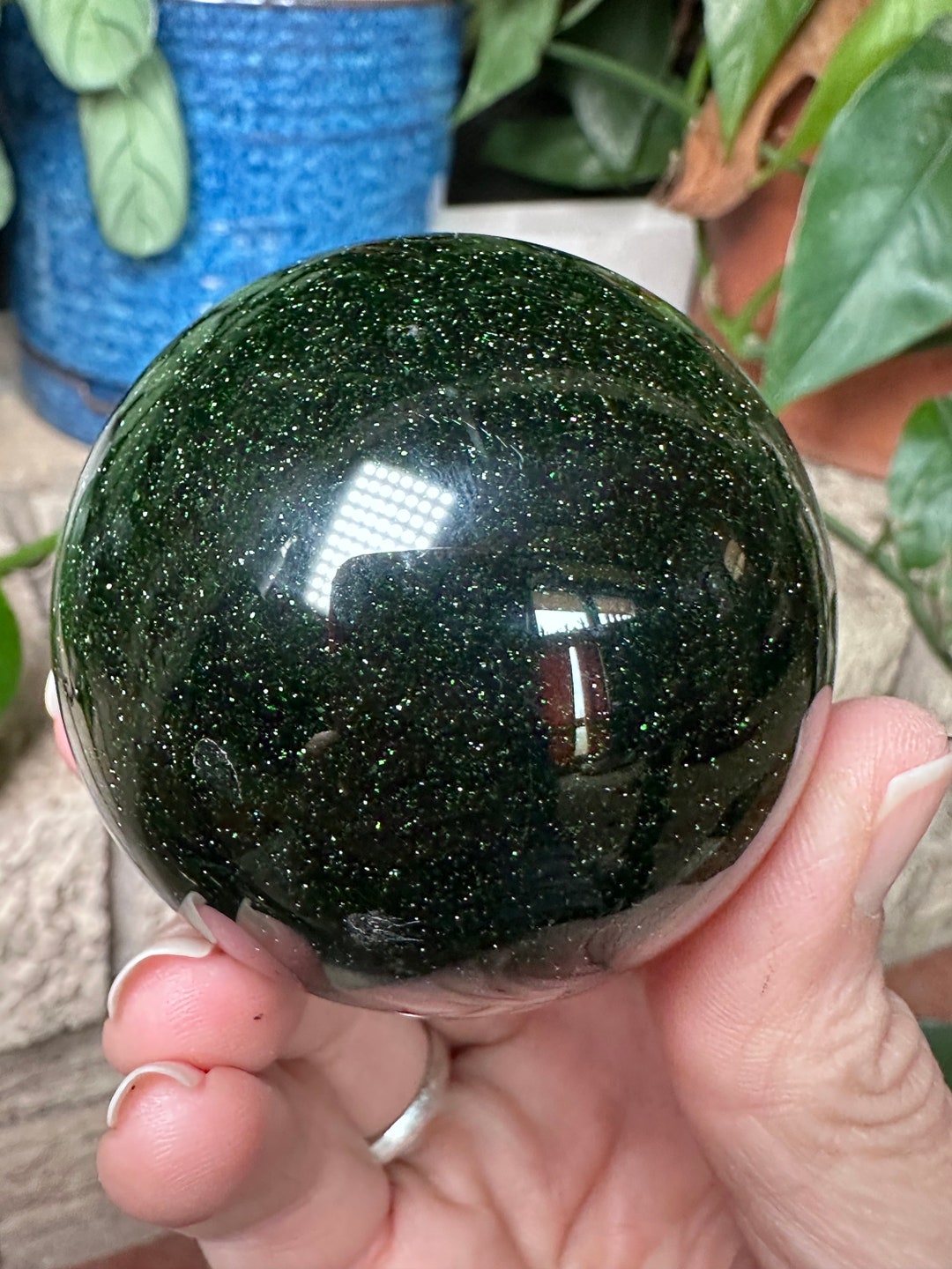 Man Made Green Sandstone Sphere - Etsy