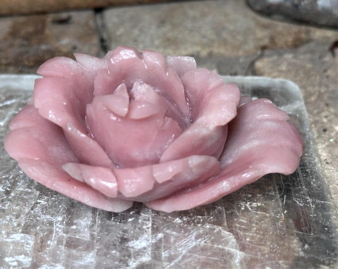 Pink Opal Flower. Crystal Flower - Etsy