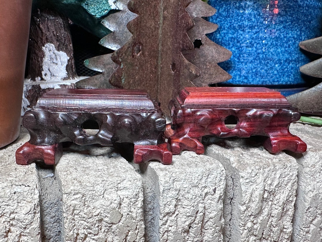 Mini Hand Carved Wooden Crystal Display Table - Etsy