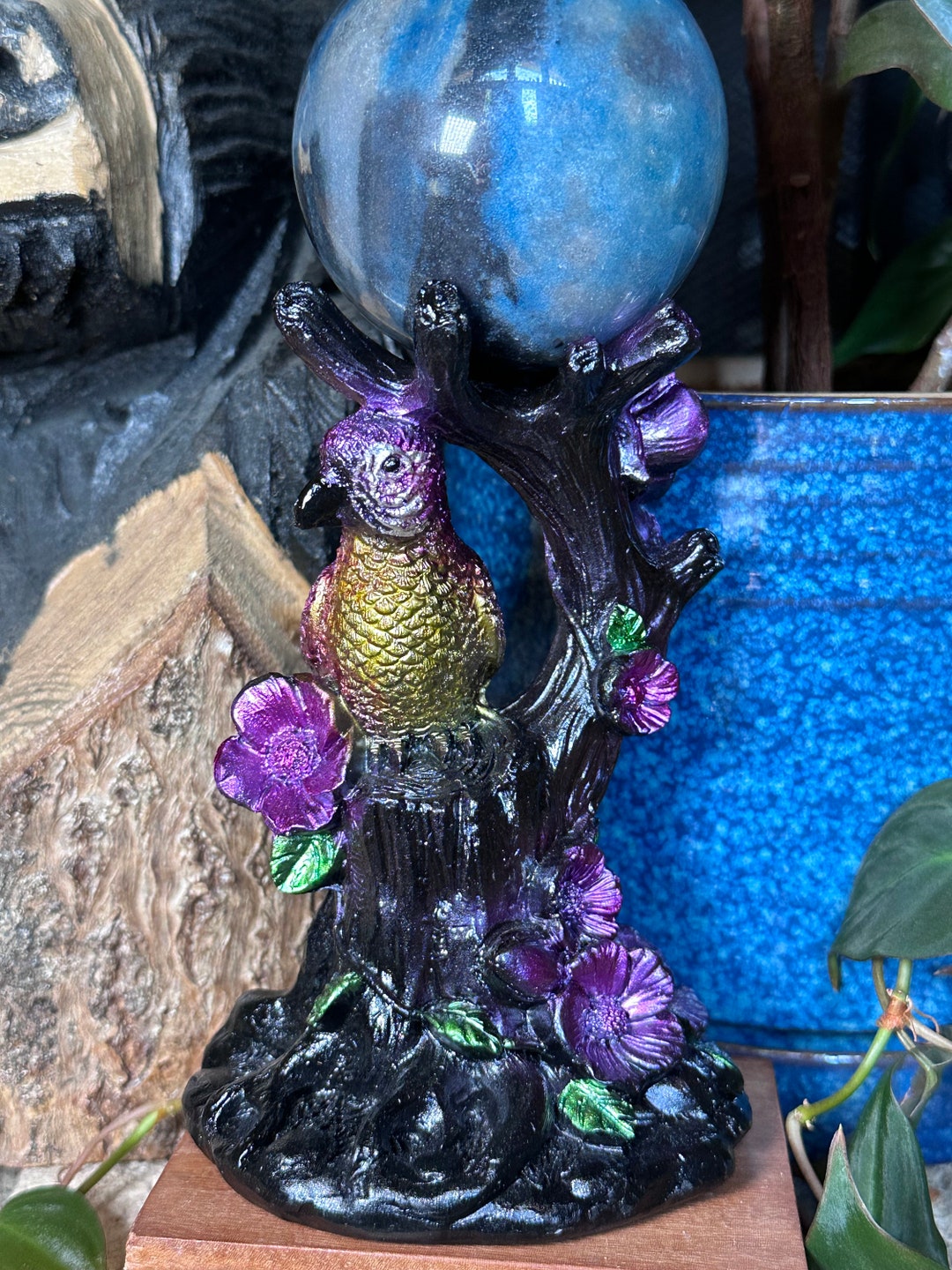 Purple or Blue Bird Sphere Stand Sphere Display Sphere Holder - Etsy