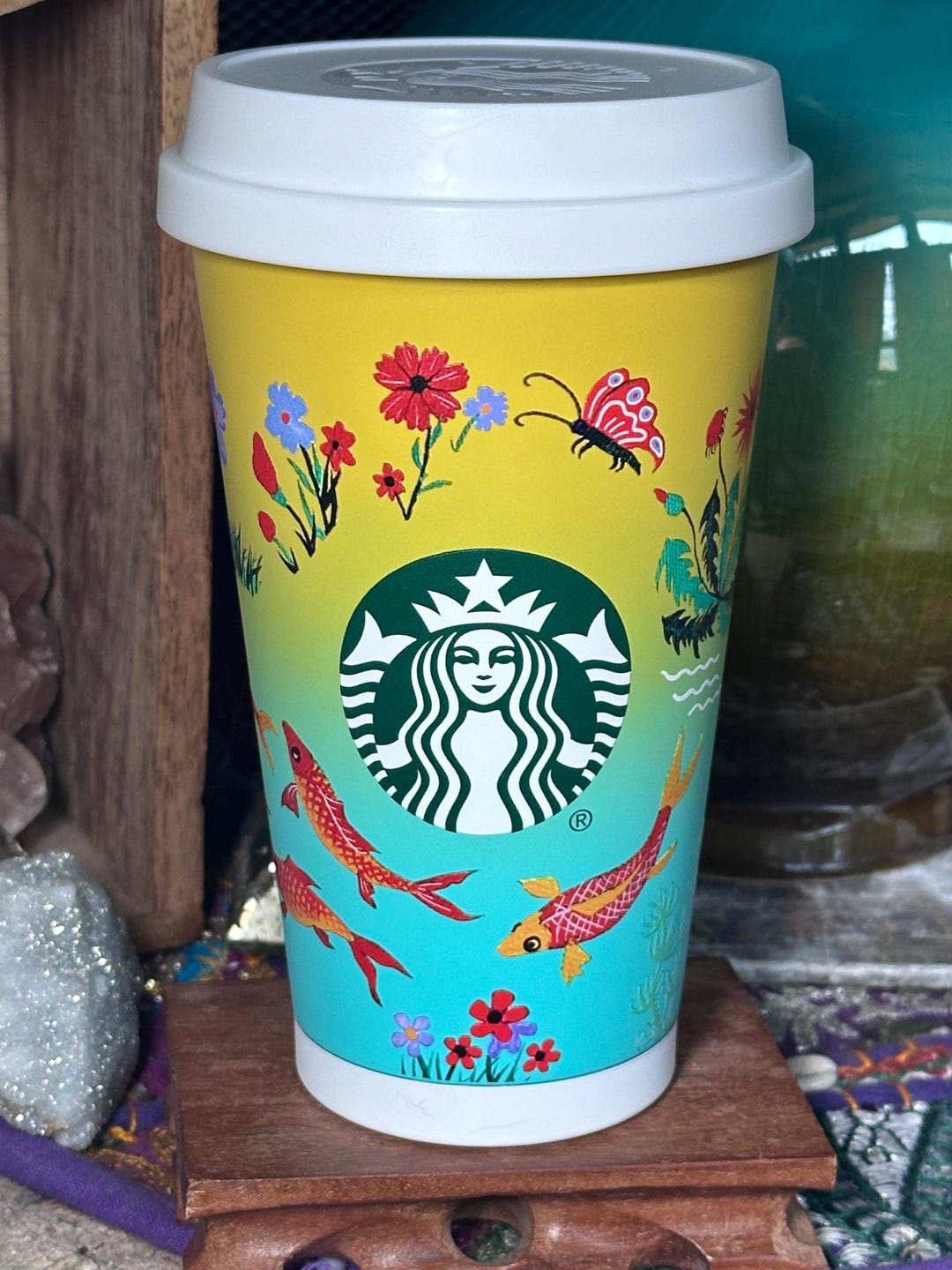 2024 Special Release Starbies Koi Fish Tea or Coffee Cup. Stainless ...