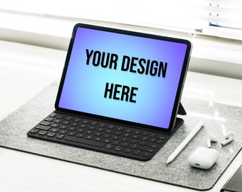 IPad Mockup Coffee Cup Mock up Modern Book Cover Mockup Tablet Mock-up ...