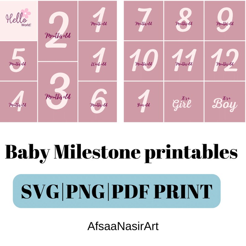 Baby Milestone Baby Milestone Printable Digital Baby Milestone Baby ...