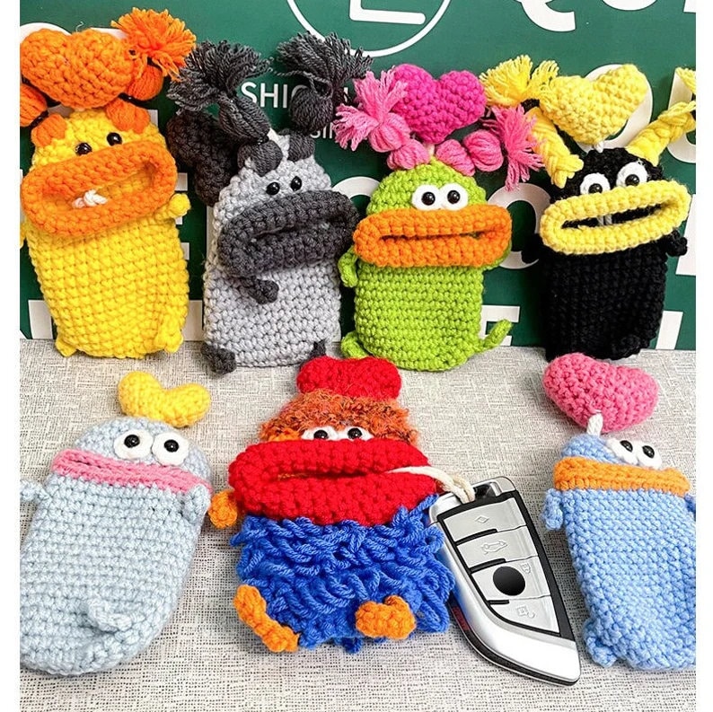 Crochet Key Holder Car Key Cases Key Fob Cover Gift Car Key Pack ...