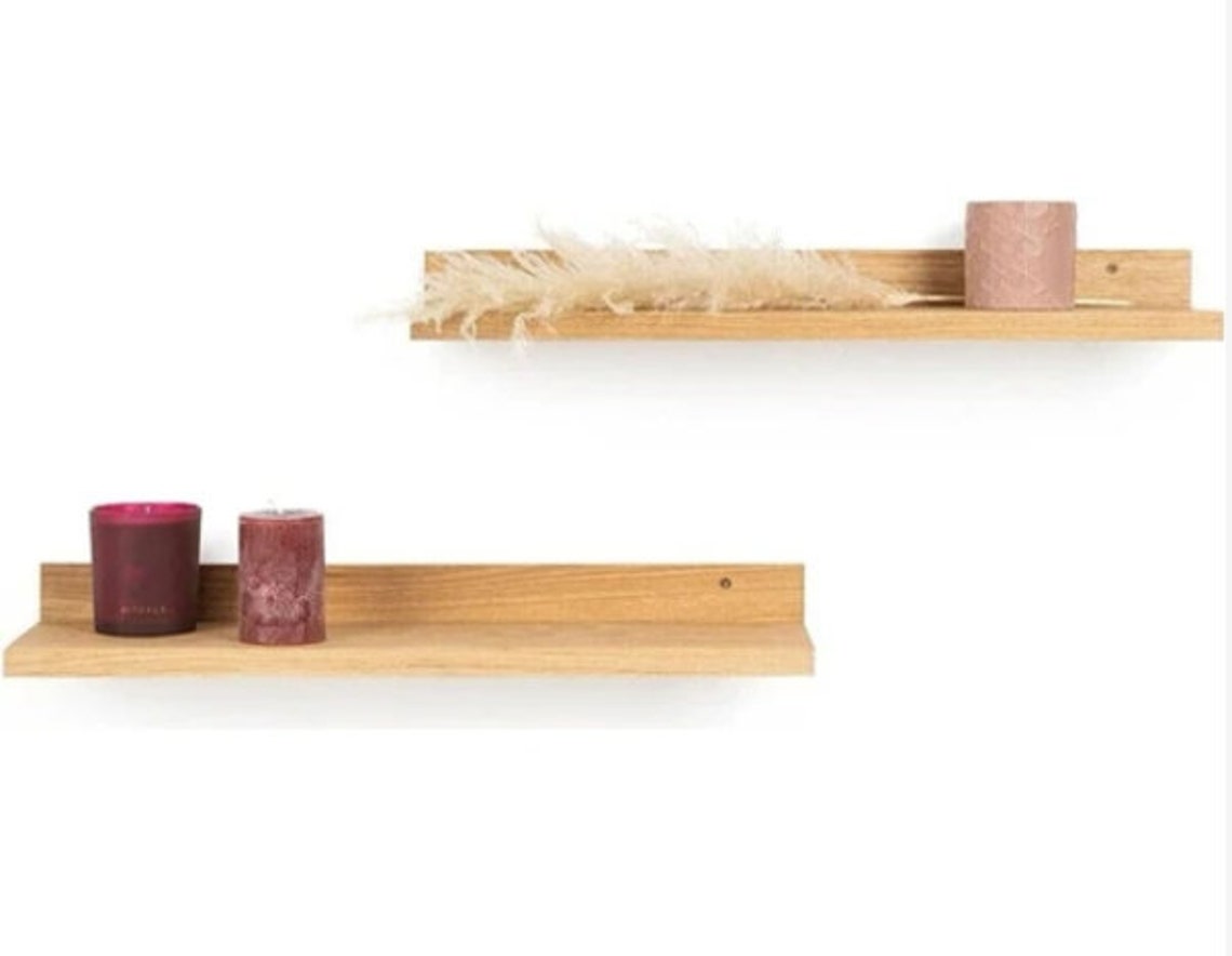 Solid Wood Single Wall Shelf - Etsy