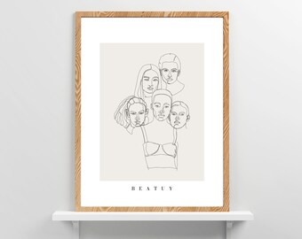 ART PRINT Empowerment / One Line Drawing / Minimalistic Wall - Etsy