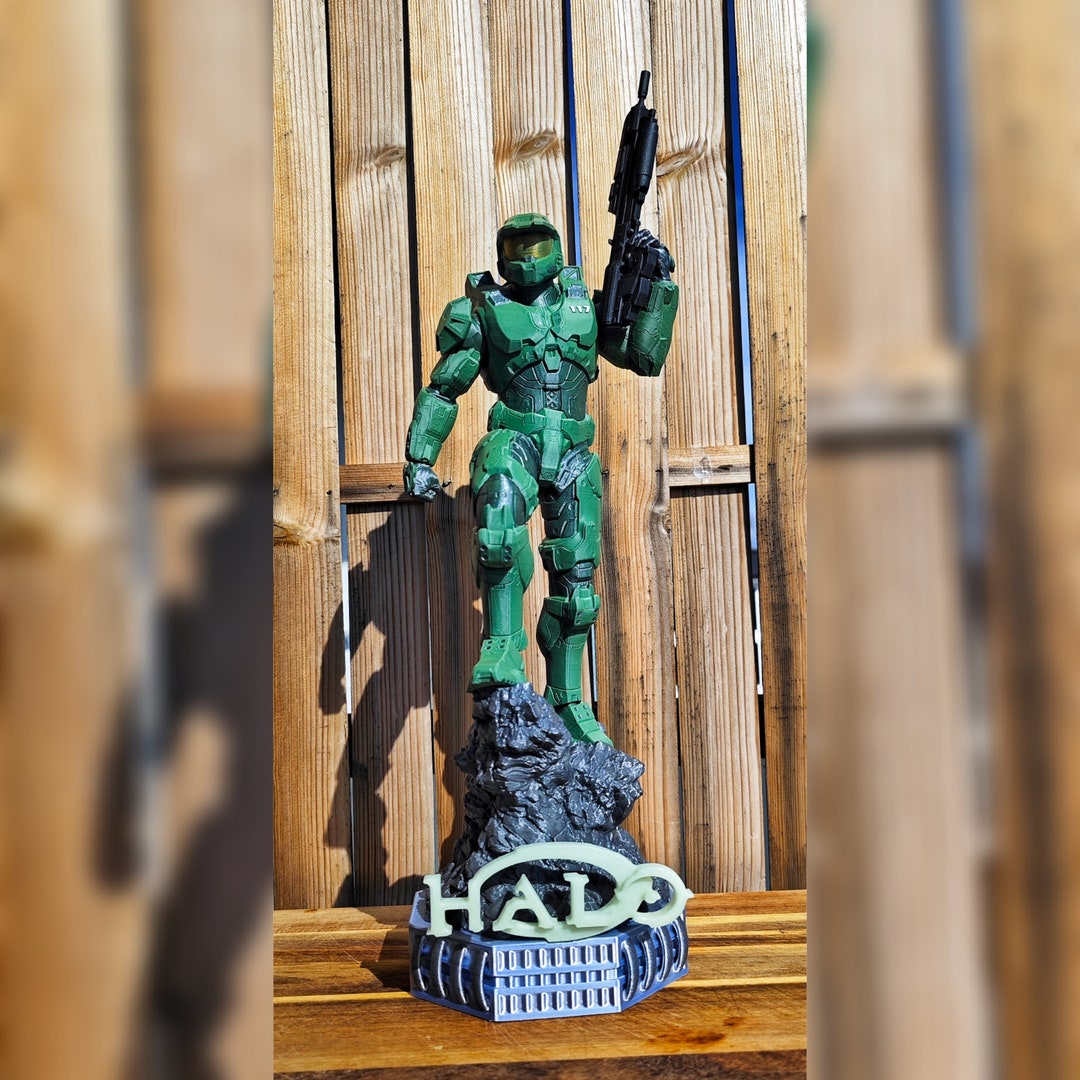 Master Chief 3D Printed Statue - 50cm Halo Collectible Figure, Detailed ...