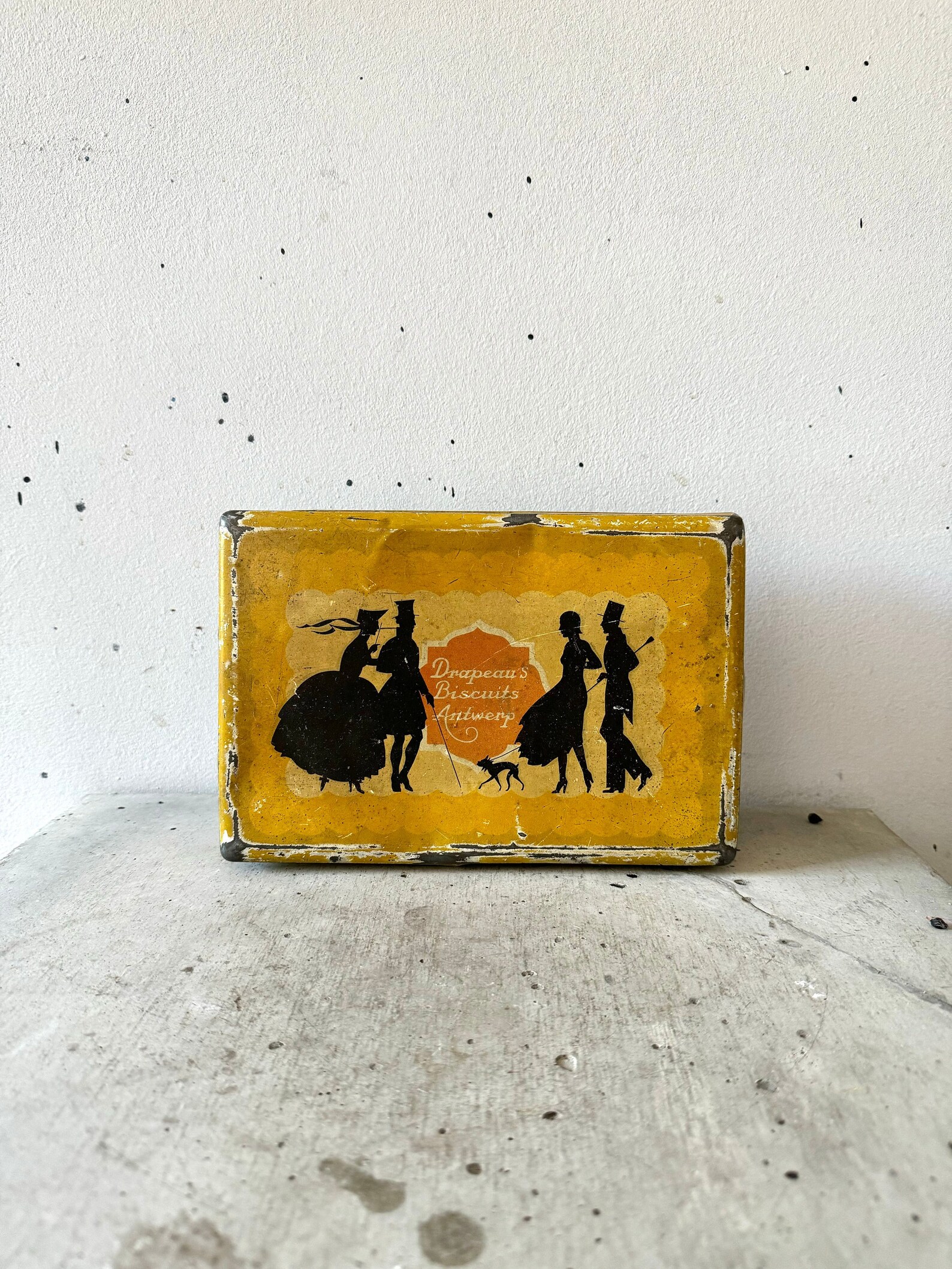 Vintage Painted Tin Box II Collectible Metal Storage Box II Storage ...