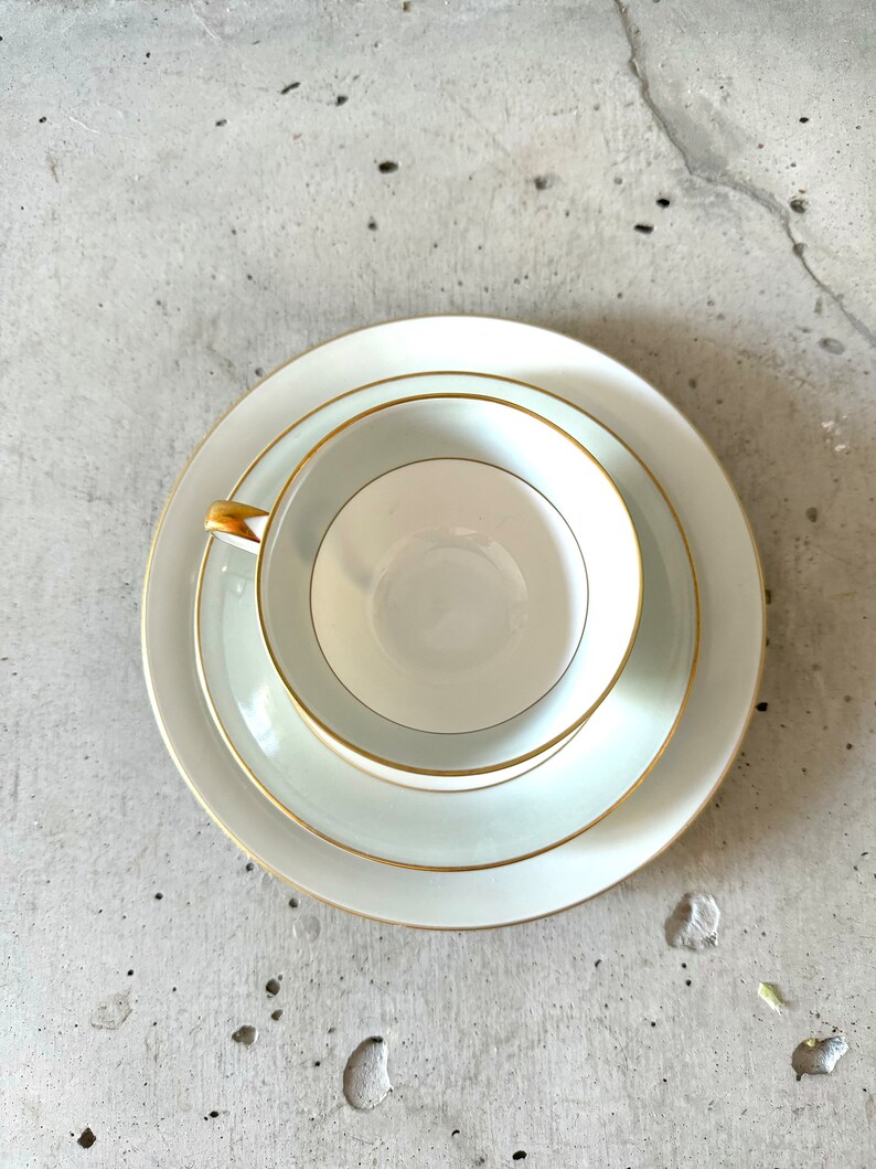 Fine Porcelain Tea Set II Danish Design II Gold Pastel Mint - Etsy