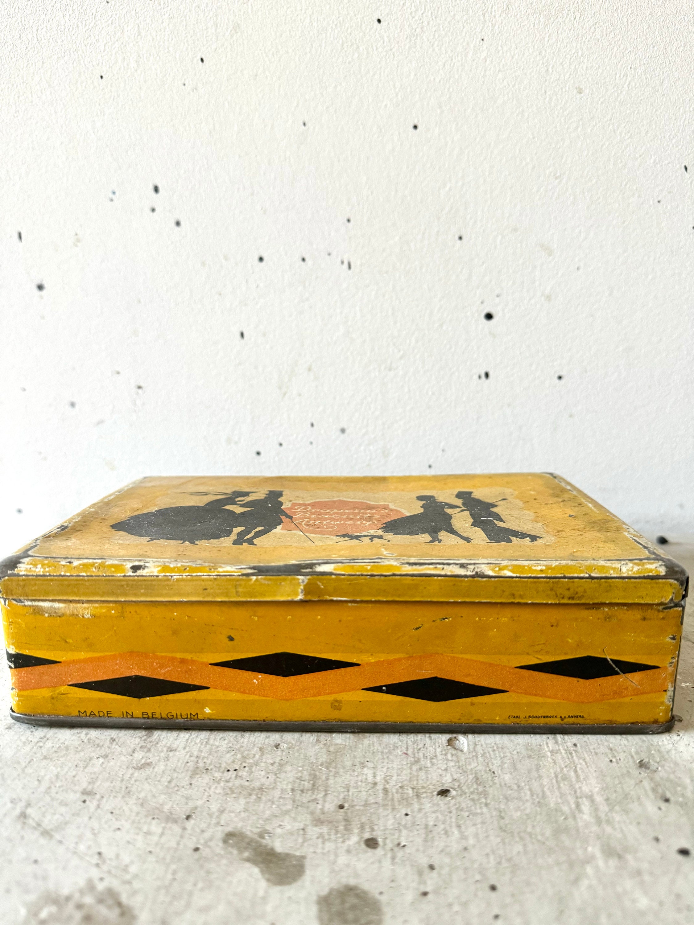 Vintage Painted Tin Box II Collectible Metal Storage Box II Storage ...