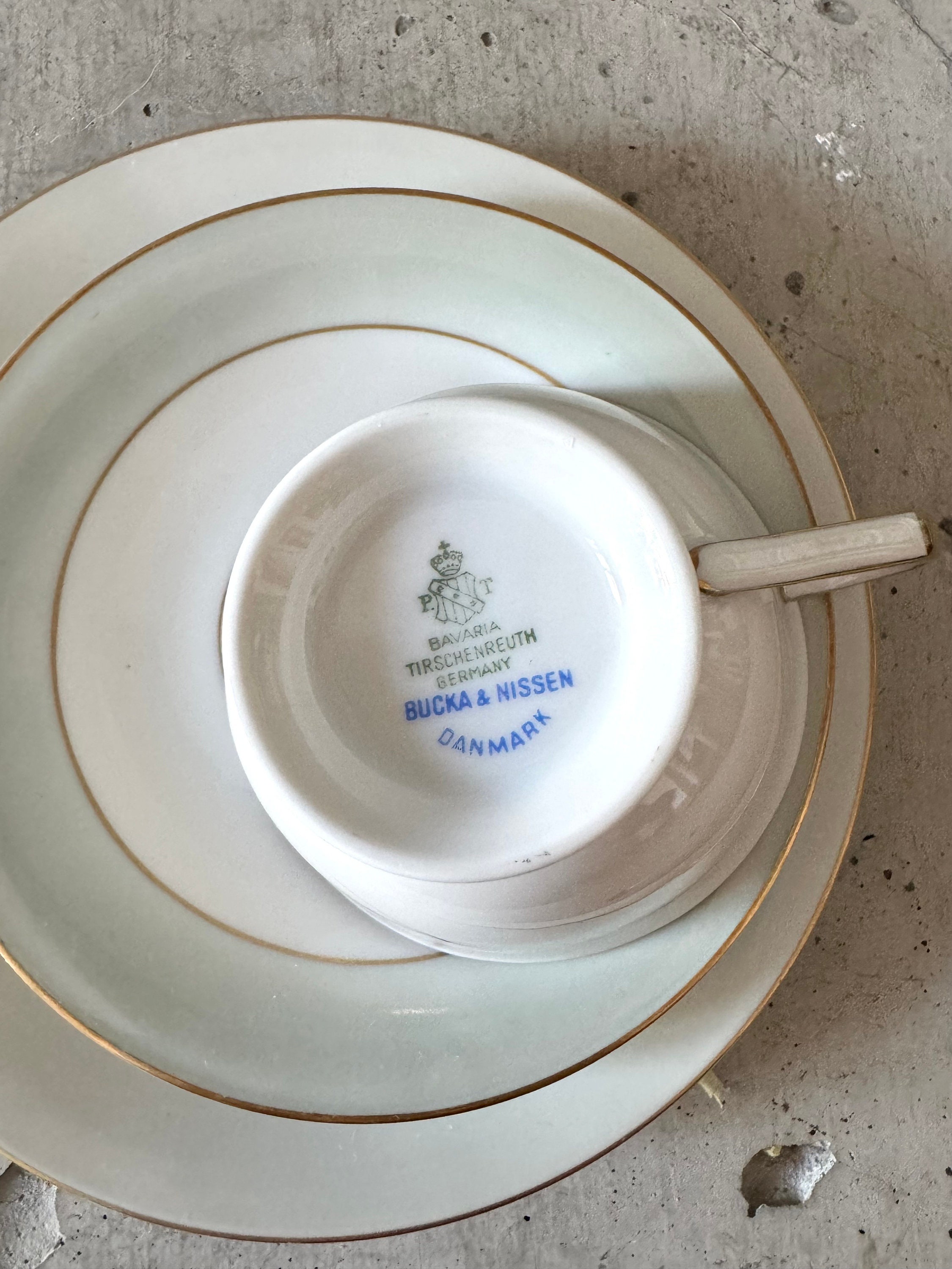 Fine Porcelain Tea Set II Danish Design II Gold Pastel Mint - Etsy