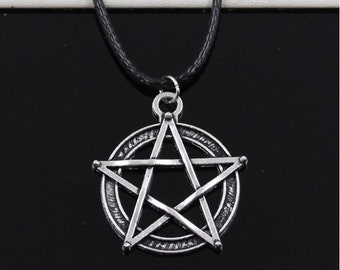 Lovely Pentacle Pentagram Wicca Druid Supernatural Necklace - Etsy