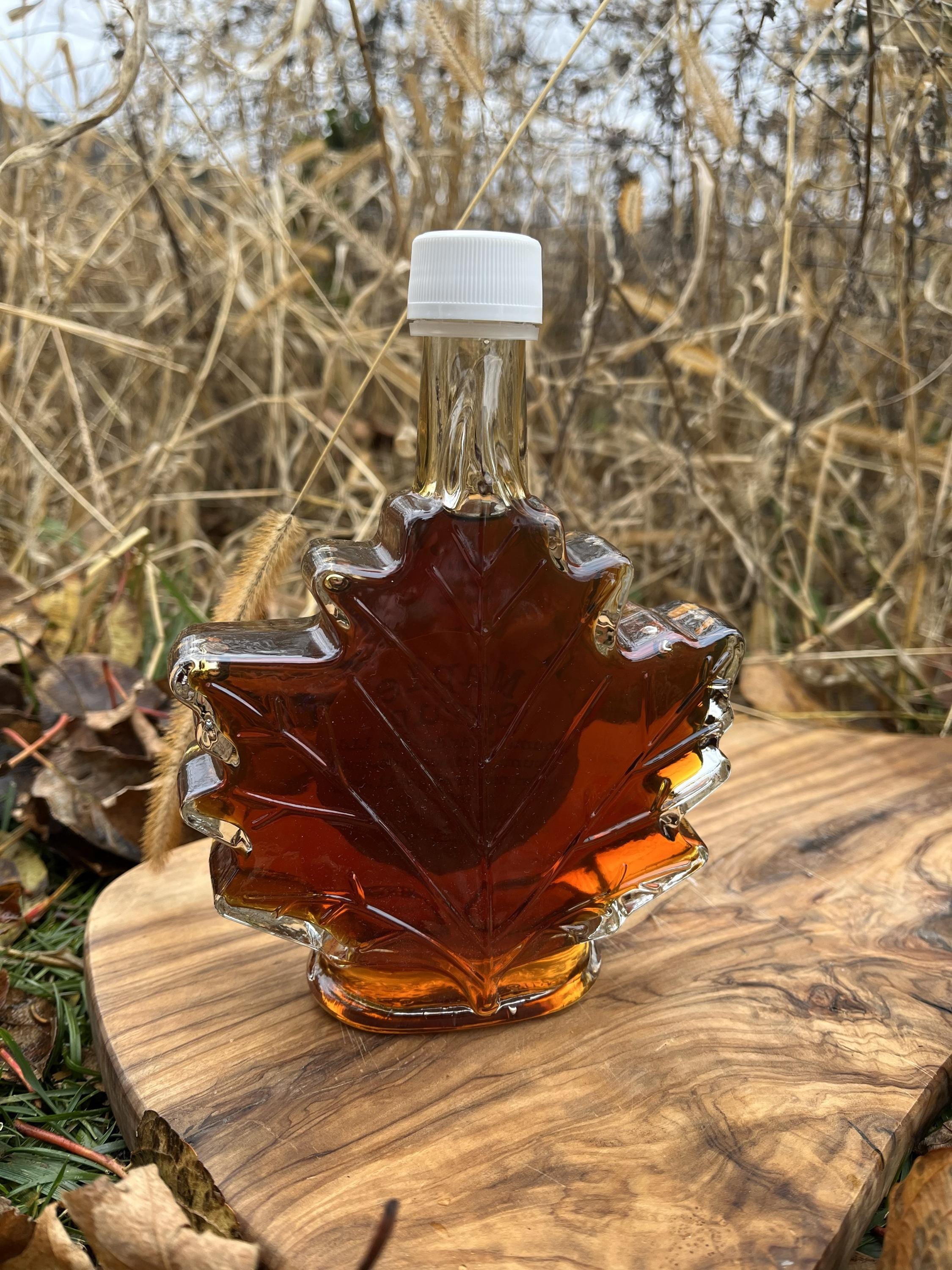 Pure New York Maple Syrup – Glass Maple Leaf Bottle Gift - Etsy