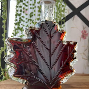 Pure New York Maple Syrup – Glass Maple Leaf Bottle Gift - Etsy