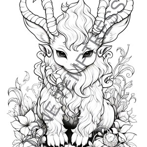 Fantasy Mythical Creatures Coloring Pages, Cute Magical Animals ...