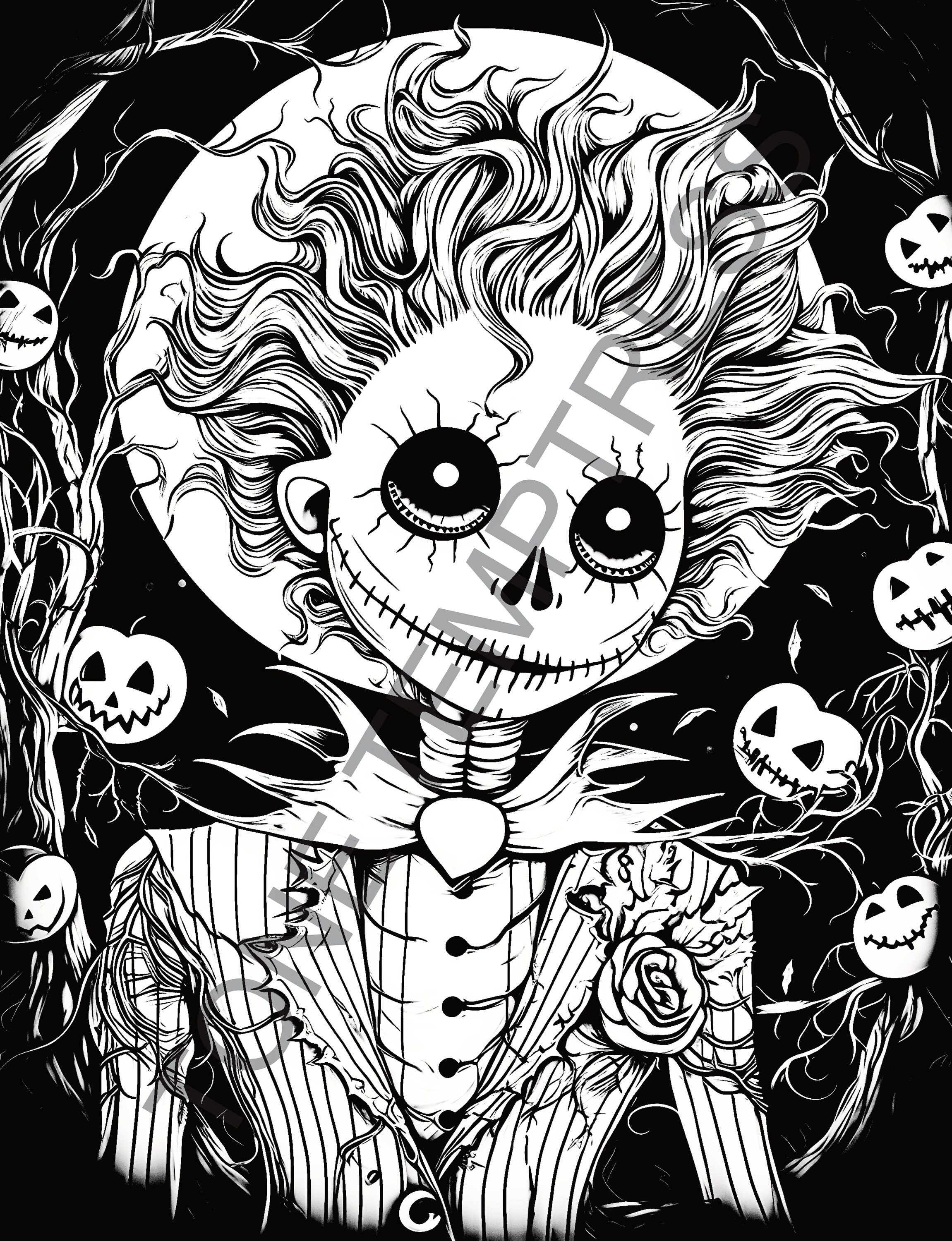 Color Me Creepy Coloring Book for Adults Spooky Coloring - Etsy