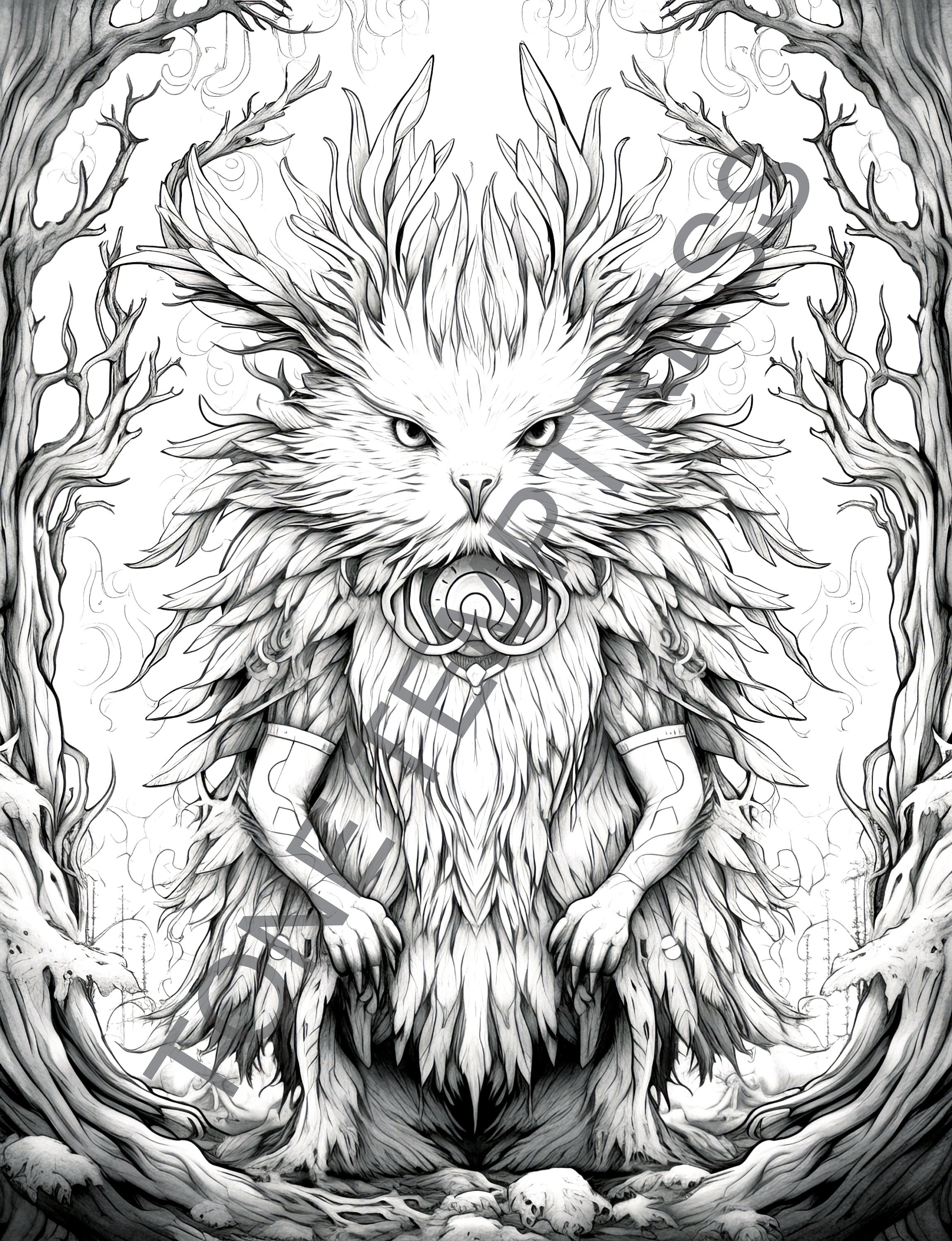 Fantasy Mythical Creatures Coloring Pages, Cute Magical Animals ...